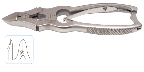 Double Action Nail Clipper Curved Double Spring 15cm – PodiMe Foot Care