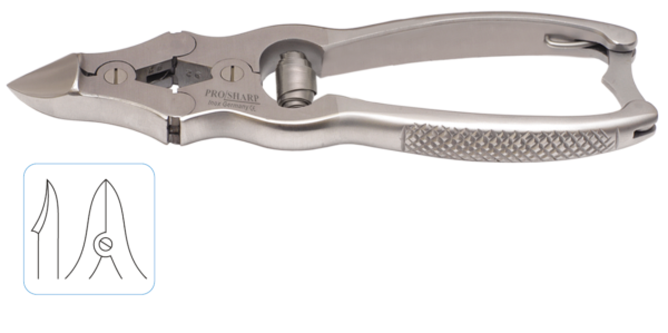 Double Action Nail Clipper Curved Barrel Spring 15cm – PodiMe Foot Care